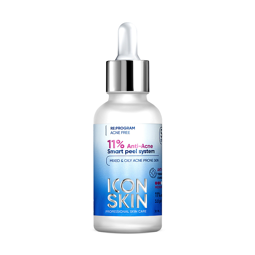 ICON SKIN Пилинг для проблемной кожи 11% Anti Acne Smart Peel System ...